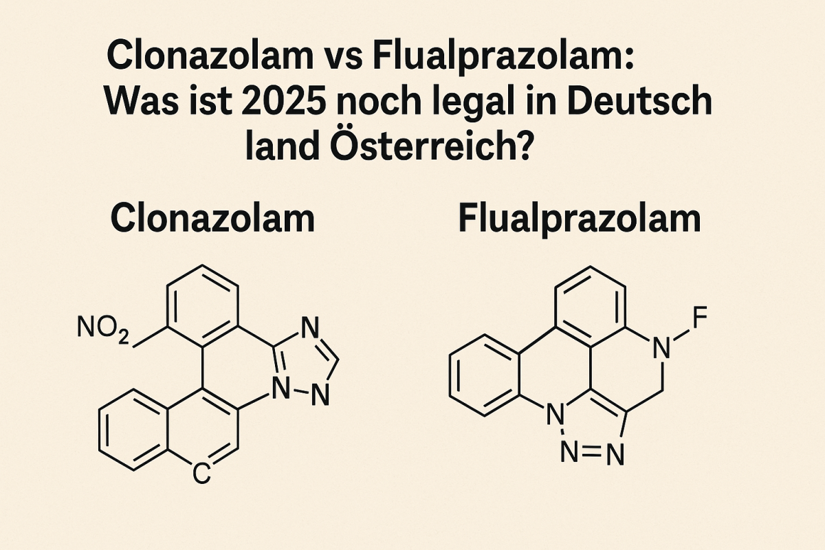 Clonazolam vs. Flualprazolam: Legalität in Deutschland & Österreich 2025